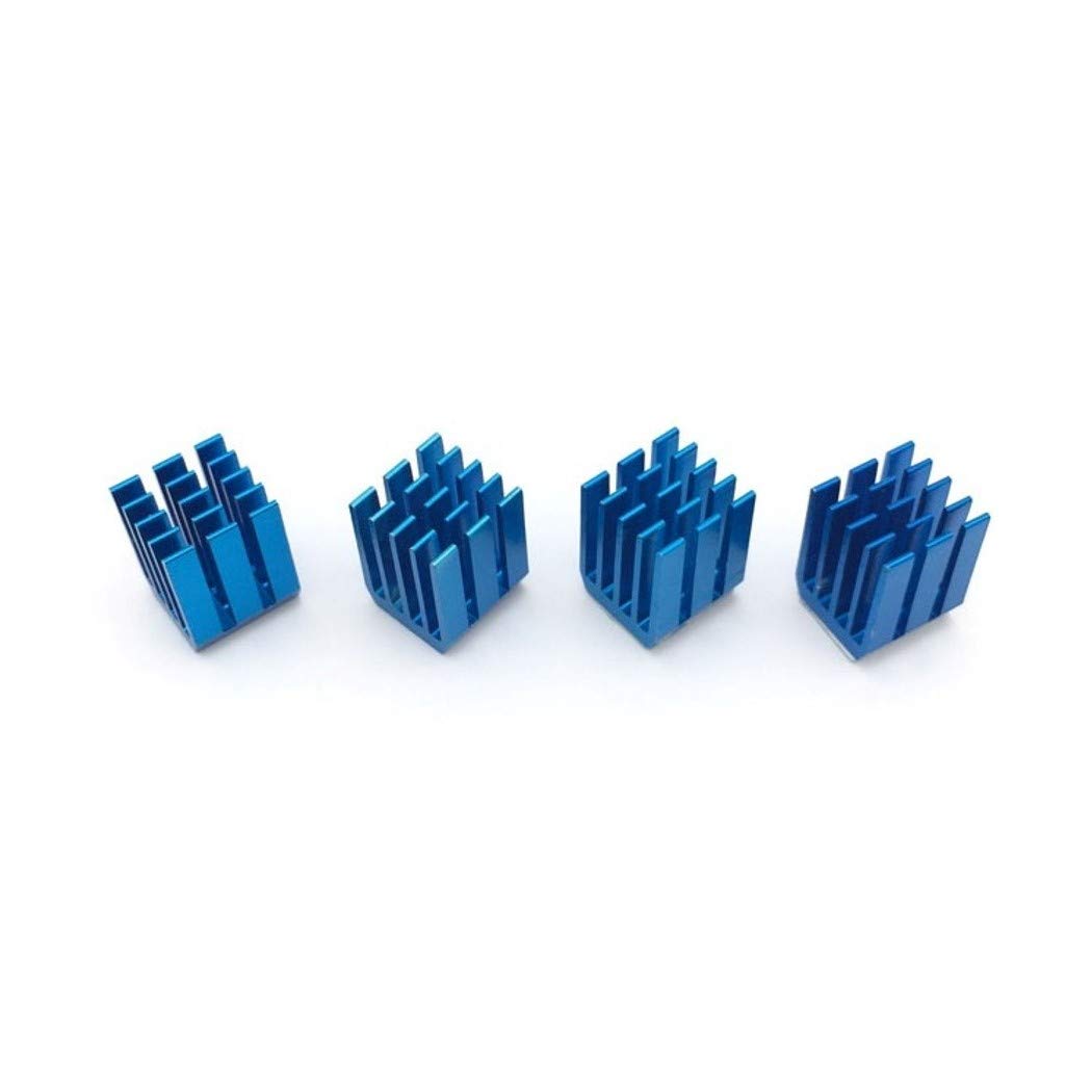 Easycargo 30pcs 3D Printer Heatsink Kit + 3M 8810 Thermal Adhesive Tape, Anodized Aluminum Heatsink 3D Printer Cooler for Cooling TMC2130 TMC2100 A4988 DRV8825 TMC2208 Stepper Motor Driver Module