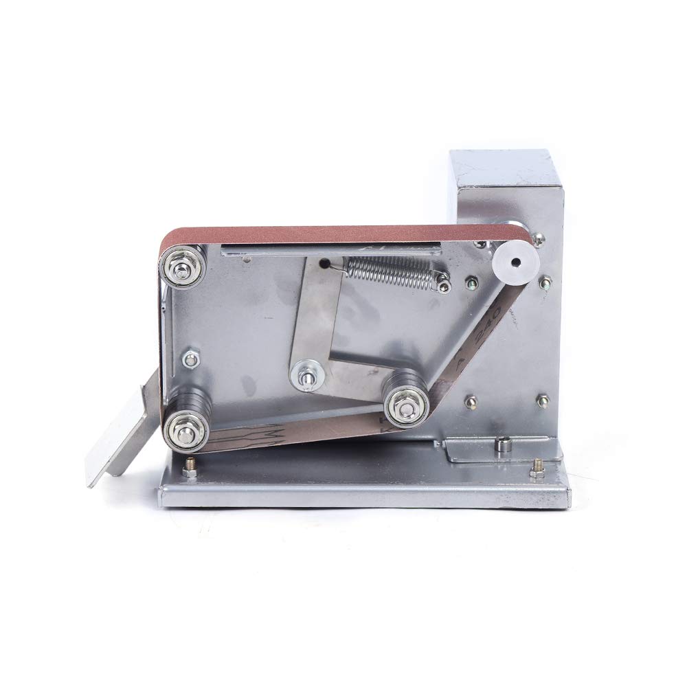 Belt Sanding Grinder Machine 795 Motor Model Mini Belt Sander Knife Sharpener Electric Sanding Belt Machine Mini Belt Sander Polisher 4500~9000rpm for Woodworking, Metal Working, Knife Making