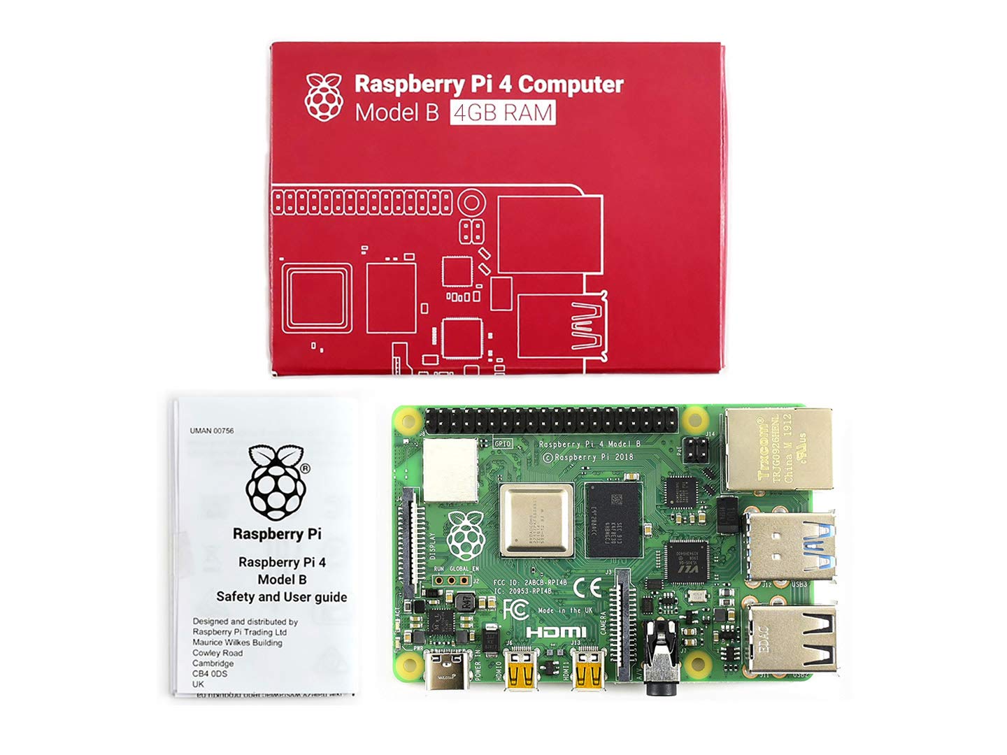Waveshare Accessory Compatible with Raspberry Pi 4 Model B 4GB RAM with Powerful Processor Faster Networking Support Dual 4K Output and Different Choice of RAM Comes with a Copper Heat Sink