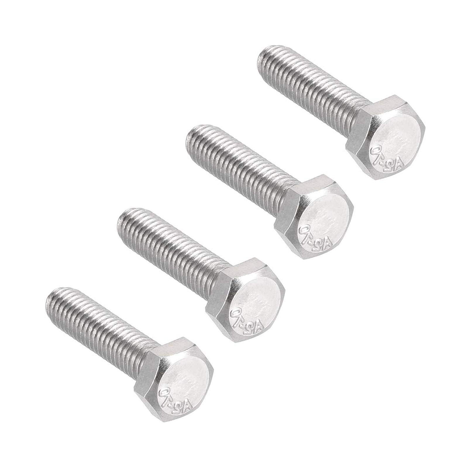 20 Pcs M6 Hex Bolt M6-1 x 25mm UNC Hex Head Screw Bolts A2-70(304) Stainless Steel Fully Threaded Hex Tap Bolts,Plain Finish,Fully Threaded (M6 x 25mm)