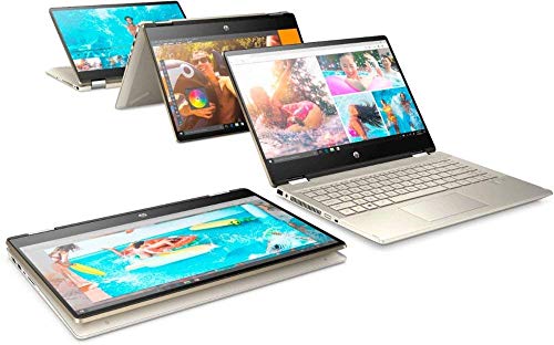 2020 HP Pavilion x360 2-in-1 Laptop Computer/ 14" Full HD Touchscreen/ 10th Gen Intel Core i5-10210U Up to 4.1GHz/ 8GB DDR4 Memory/ 256GB PCIe SSD + 16GB Optane/ AC WiFi/ HDMI/ Gold/ Windows 10