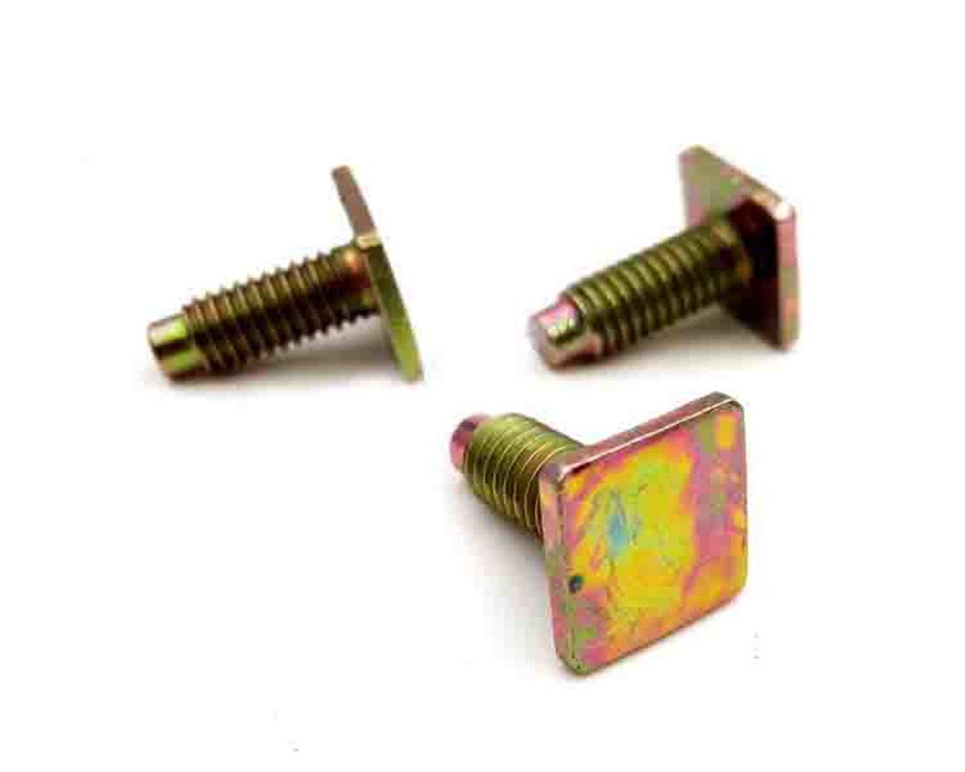10Pcs M6x15mm T-Bolts T Type Screw Square Flat Head Screws Studs Bolt 12Mmx12mm Size Head
