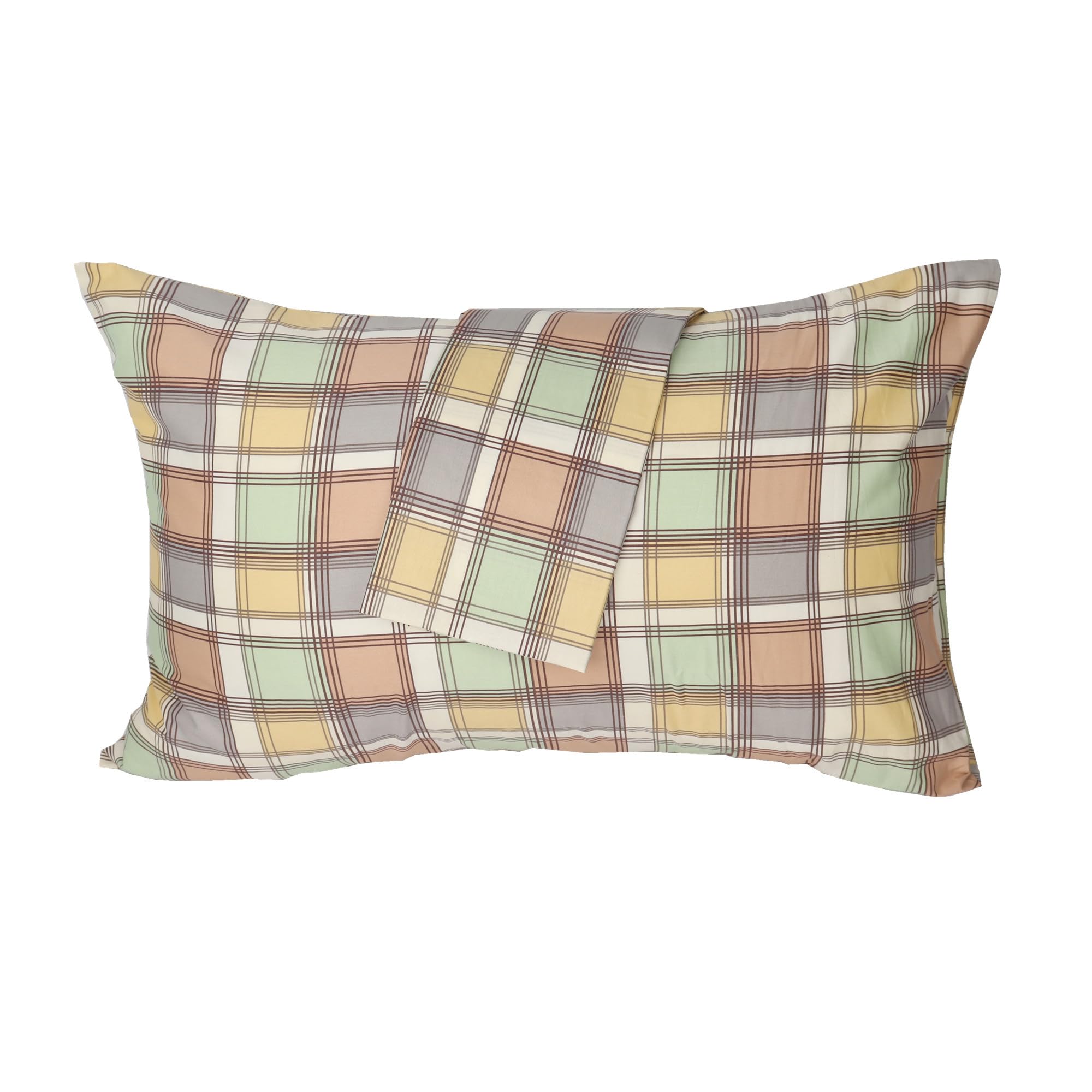 100 Percent Cotton Queen Pillowcases Checkered Hotel Quality Pillow Case Covers Bedding for Women, Men, Kids & Teens