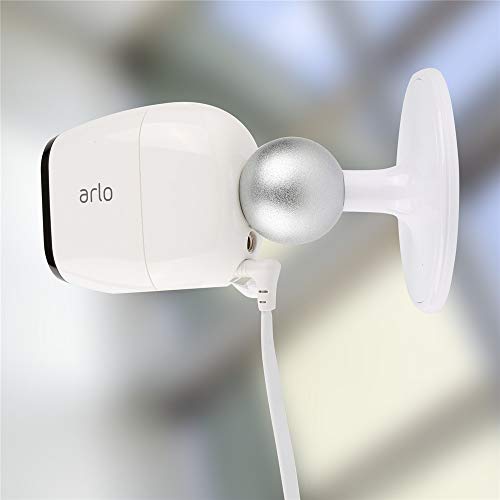 BECEMURU Arlo Camera Charger Cable, Weatherproof 6.56ft/2m Charging Cable for Arlo Pro/Arlo Pro 2/Arlo Go Camera with Quick Charge 3.0 Adapter,White Power Extension Cable+Adapter (Cable+Adapter)