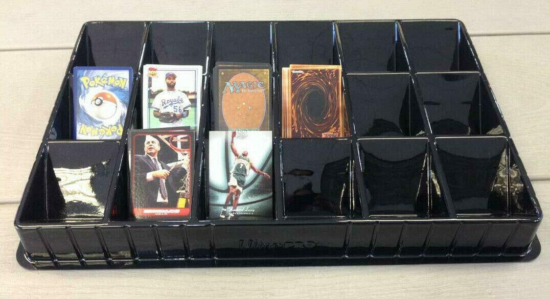 12 Black Ultra Pro TCG CCG Sports Trading Card Sorting & Dealer Tray (18 Slot)