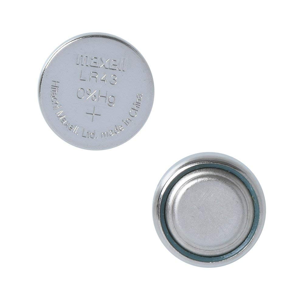 10pcs Maxell LR43 1.5v Alkaline Button Batteries also known as AG12 301 386 L1142 LR1142 186 D301 D386