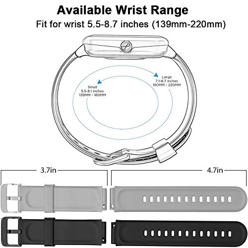 Acofit Silicone Smart Watch Bands Replacement Straps Bands for ID205L ID205S ID205U ID205G ID205 Veryfitpro Smart Watch Replacement Band for SW021 SW023 SW025 Smartwatch strap
