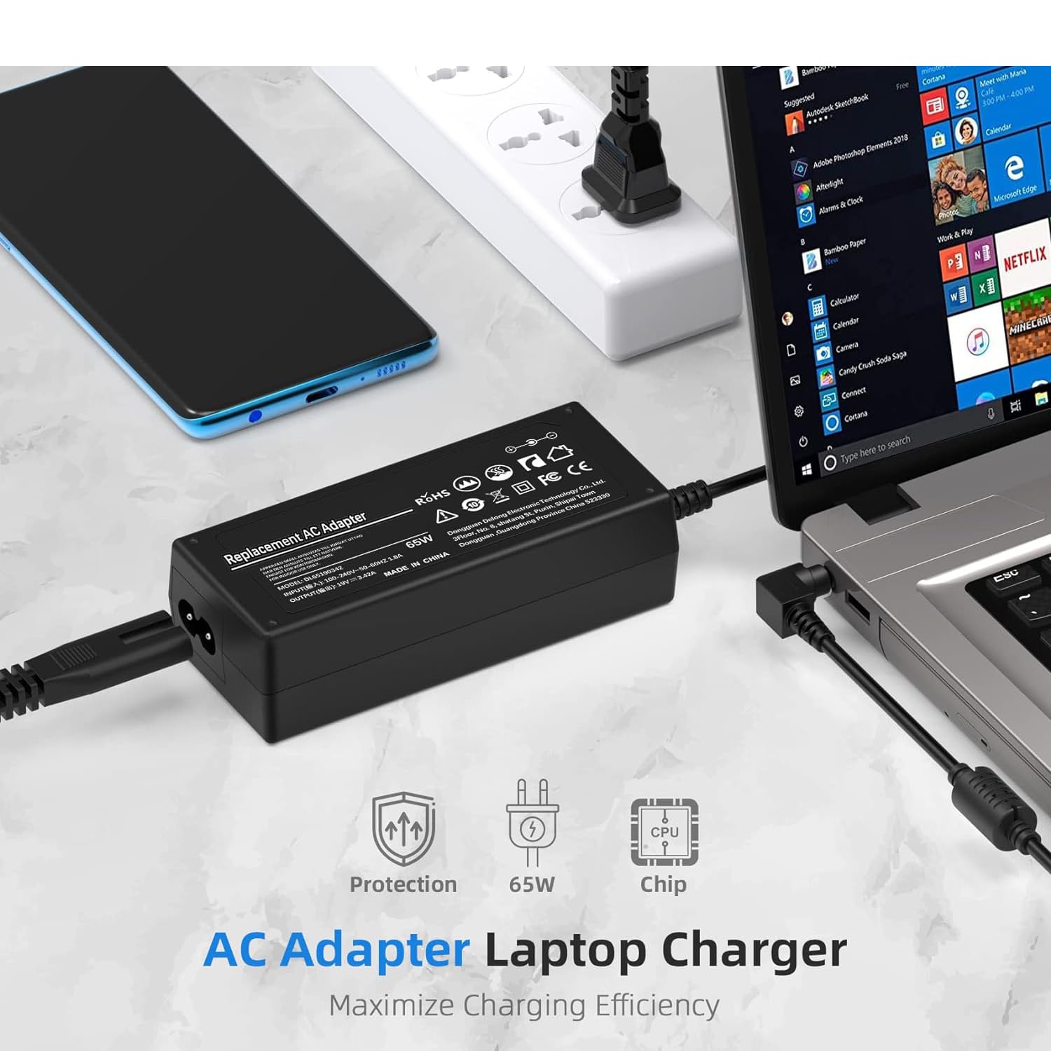 19V 65W AC Adapter Charger Cable for JBL Boombox Portable Wireless Bluetooth Waterproof Speaker (Black Blue Red) JBL Xtreme 2 Extreme 2 Cargador Cargar para Bocina JBL Power Charging Cord Replacement