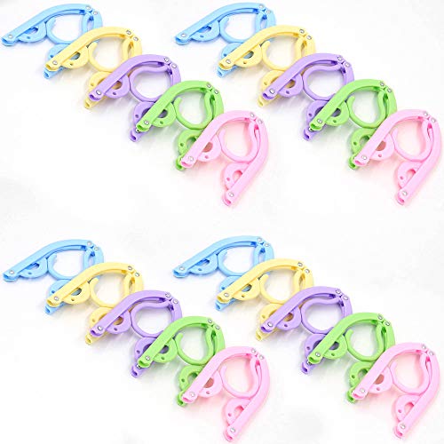 20 Pcs Portable Folding Travel Clothes Hangers, Foldable Clothes Drying Rack for Travel