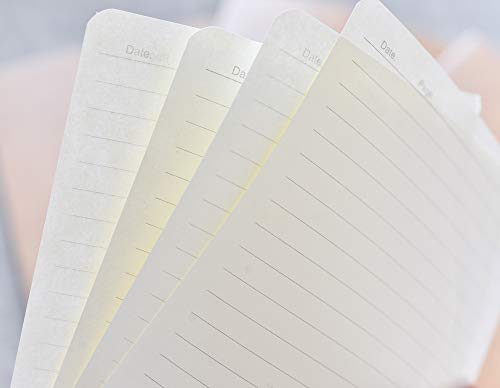 3 Pack Travel Journal Notebook for Travelers or School - Kraft Brown Soft Cover - 5.5” x 8.25” - 96 Ruled Pages/48 Sheets