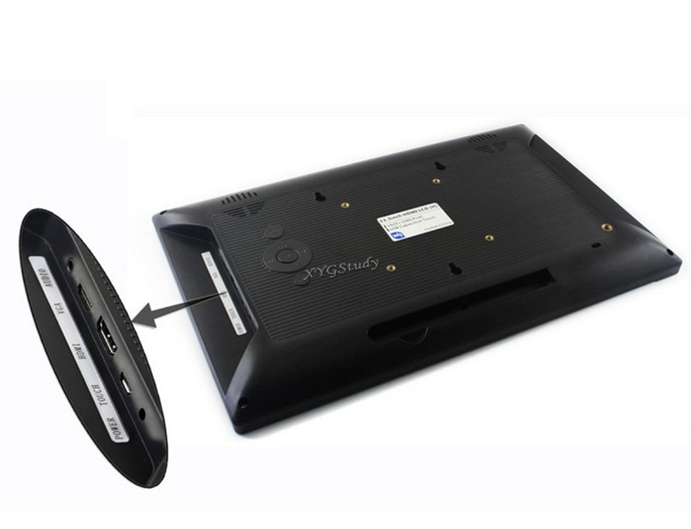 13.3inch HDMI LCD (H) (with case), IPS 1920x1080 Capacitive Touch Screen Display LCD with Panel Protection Cover Case Supports BB Black Raspberry Pi 4 3 2 Raspbian Ubuntu WIN10 IOT Mini PC @XYGStudy