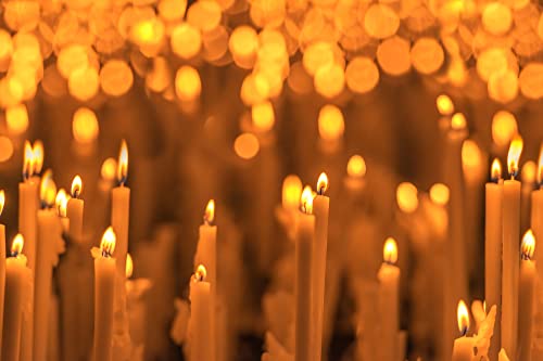 33 Natural Beeswax Taper Candles 9" Tall Blessed Church Jerusalem Holy Land Candles