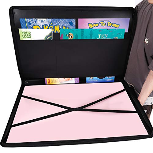 1st Place Products Professional Art Portfolio Case - 24 x 36 Inches - Light Weight & Durable - Shoulder Strap & Handle Options - Three Inside Pockets - Water Resistant - Documents Posters Monitors