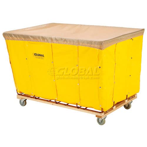 24 Bushel Yellow Vinyl Basket Bulk Truck, 53-1/4"L x 36-1/4"W x 30-1/2"H