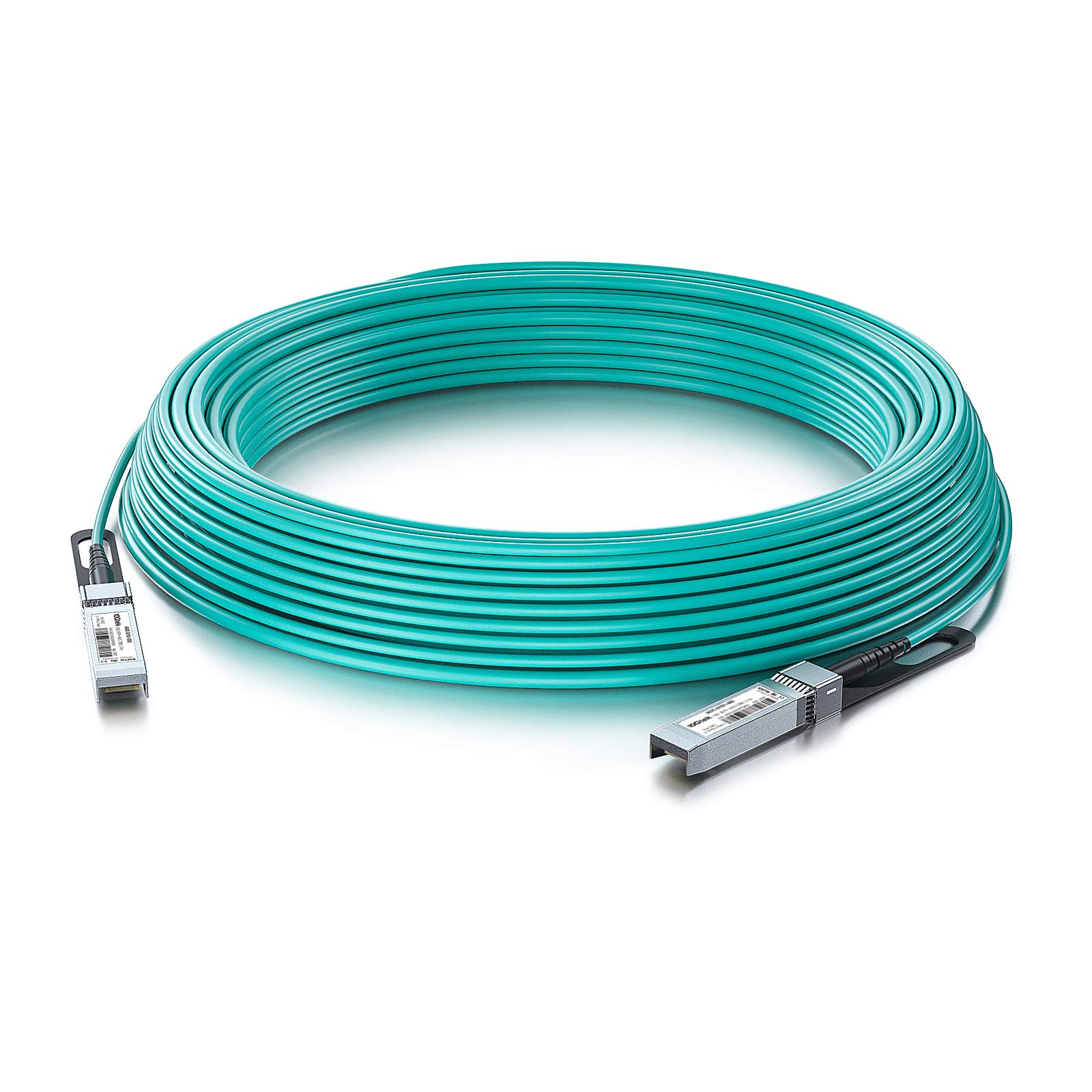 10G SFP+ AOC Cable - 10GbE SFP+ to SFP+ Active Optical Fiber Cable, OM3 MMF Direct-attach Fiber Assemblies with SFP+ connectors for Cisco SFP-10G-AOC10M, Ubiquiti UniFi, Supermicro, Mikrotik, 10-meter