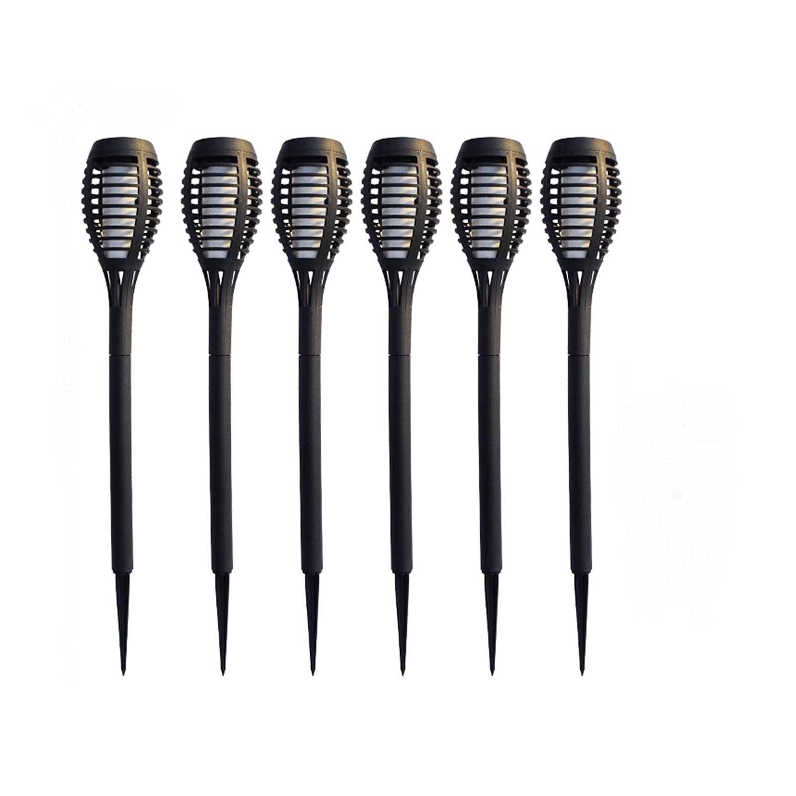 12 LED Solar Torch Light Outdoor Flickering Flame Dancing Lights Waterproof Landscape Lawn Night Light Garden Lamps (Emitting Color : 6pcs)