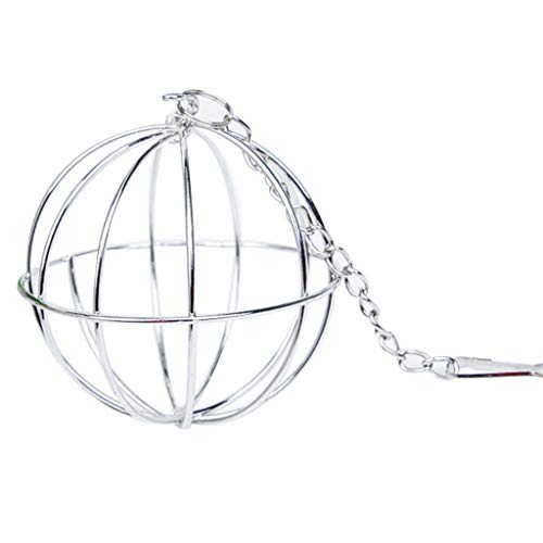 CHENGBEI Stainless Steel Rabbit Feeder Ball Bunny Hay Grass Shelf Rack Toy Feed Dispenser