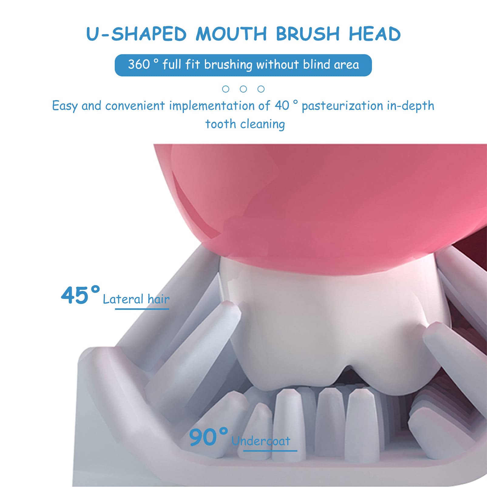 DOITOOL Healeved 1Pc U-Shape Toothbrush, Manual Toothbrush, Kids Toothbrush Teeth Cleaning Tool, U-Shaped Toothbrush for Kids