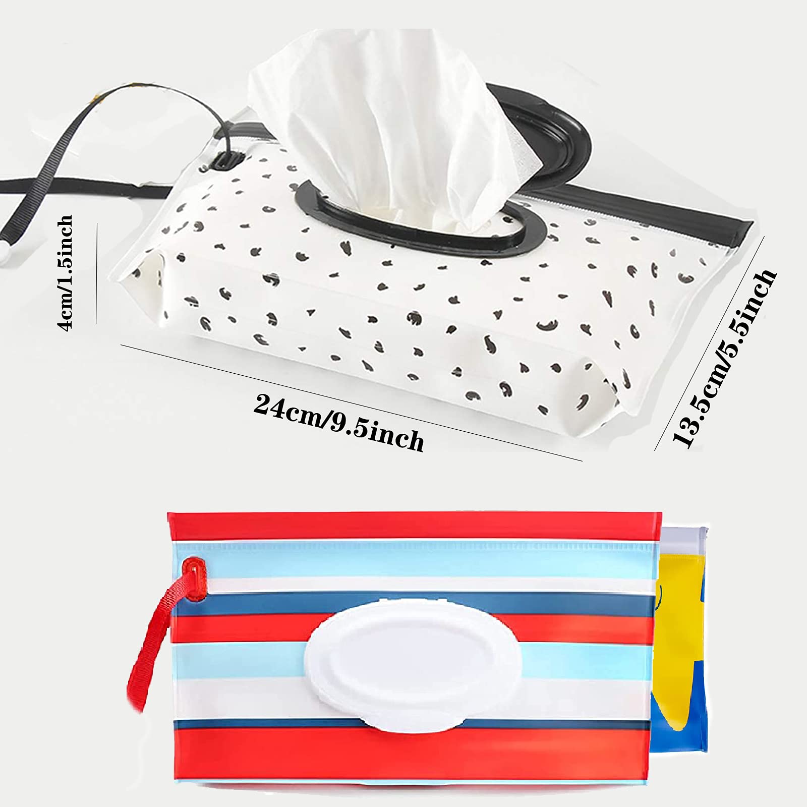 7 Pack Baby Wipes Dispenser, Portable Baby Diaper Wipe Holders, Refillable Wipes Containers, Reusable Travel Wet Pouch
