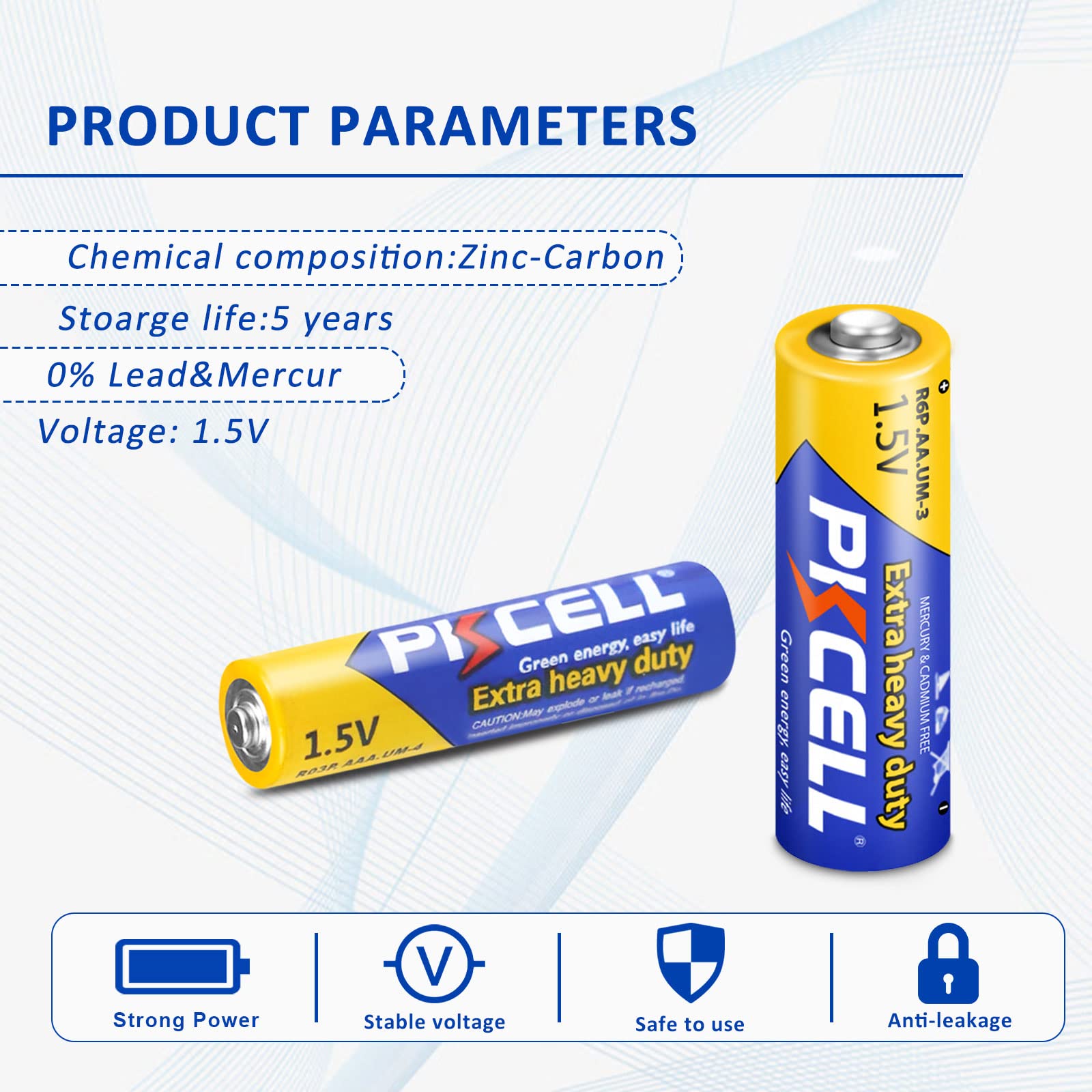 100 Pack AAA Batteries R03P UM-4 AAA Battery 1.5V Single Use Battery Triple A Batteries Carbon Zinc AAA Batteries