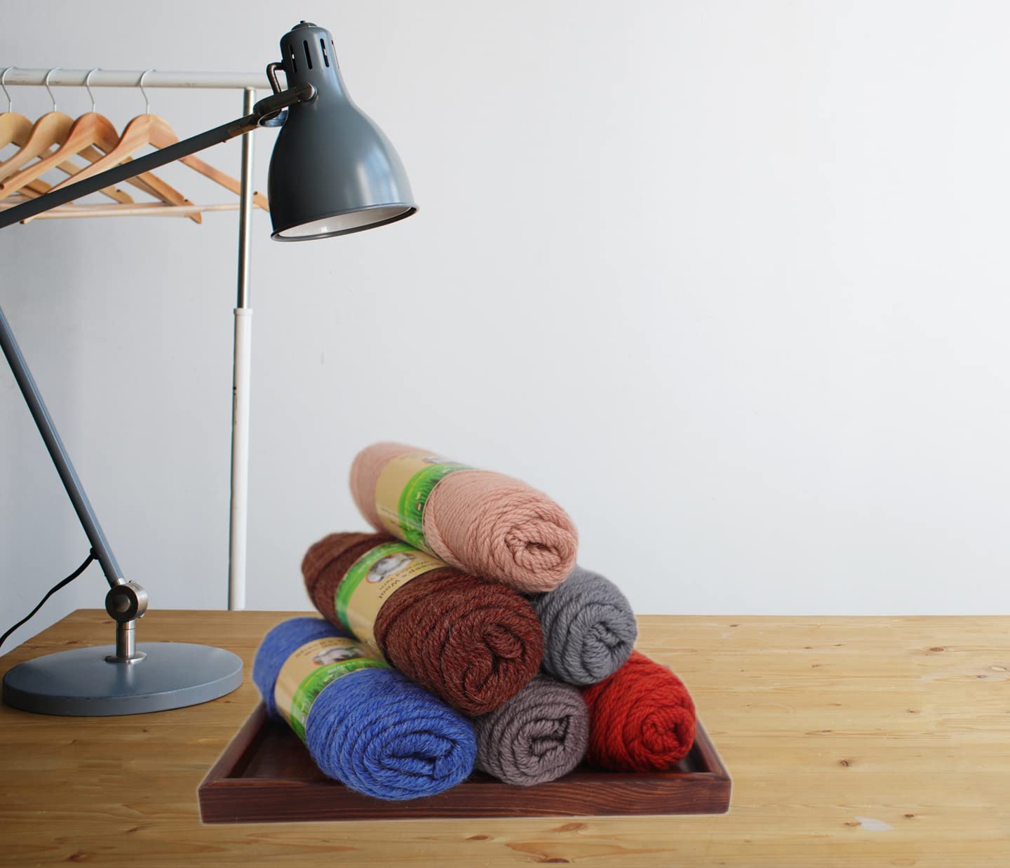 3-Pack Sheep Wool Worsted Yarn for Knitting and Crocheting 300 Grams of Lamb Sheep's Wool