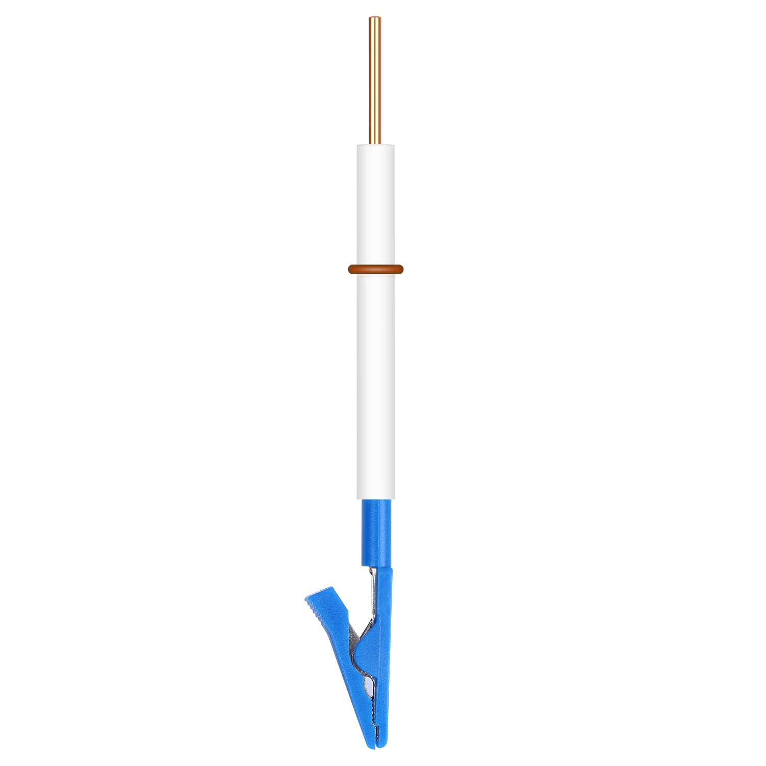 stonylab Electrode Holder, Multi-Purpose Electrode Clip with Plastic Protective Sleeve Electrode Holder with Detachable Nickel Plated Copper Gator Clip and PTFE Body for Electrolytic Cell