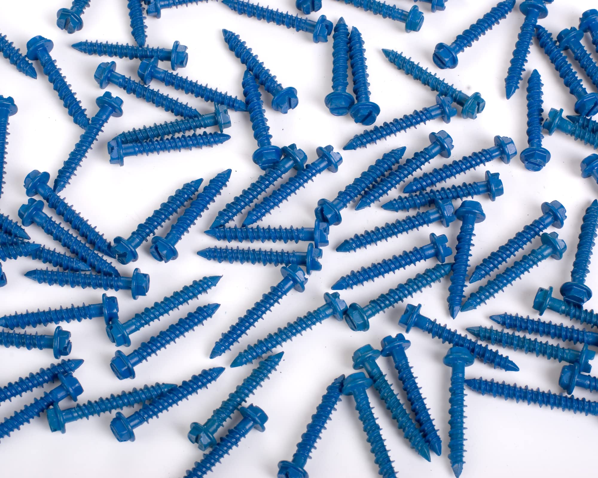 100 Qty 1/4" x 1-3/4" Hex Head Diamond Tip Concrete Screws to Anchor Masonry, Block & Brick (BCP499)