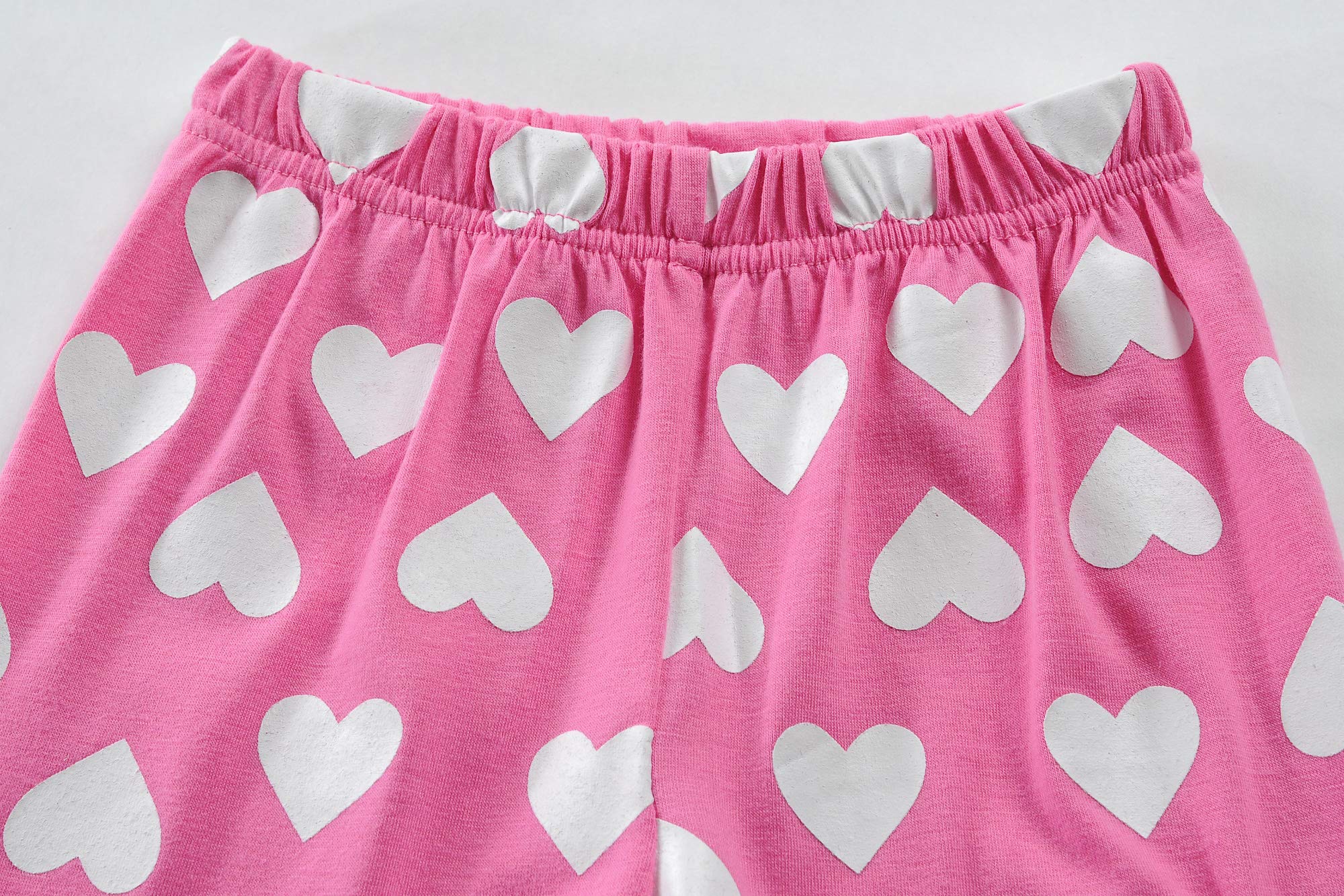Little Girls Pajama Cute Rabbit Pjs Cotton Summer Short Sets Toddler Pjs Clothes Size 4t 5t