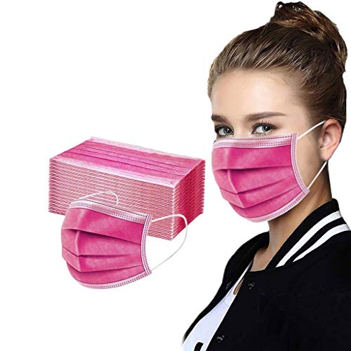 50/100/200 Adults Disposable Face Protective Bandanas Unisex 3-Ply Filter Breathable Mouth Covering 12-Colors,Men Women Oral Protection Outdoor Dustproof Shield,High Filtration Ventilation Security