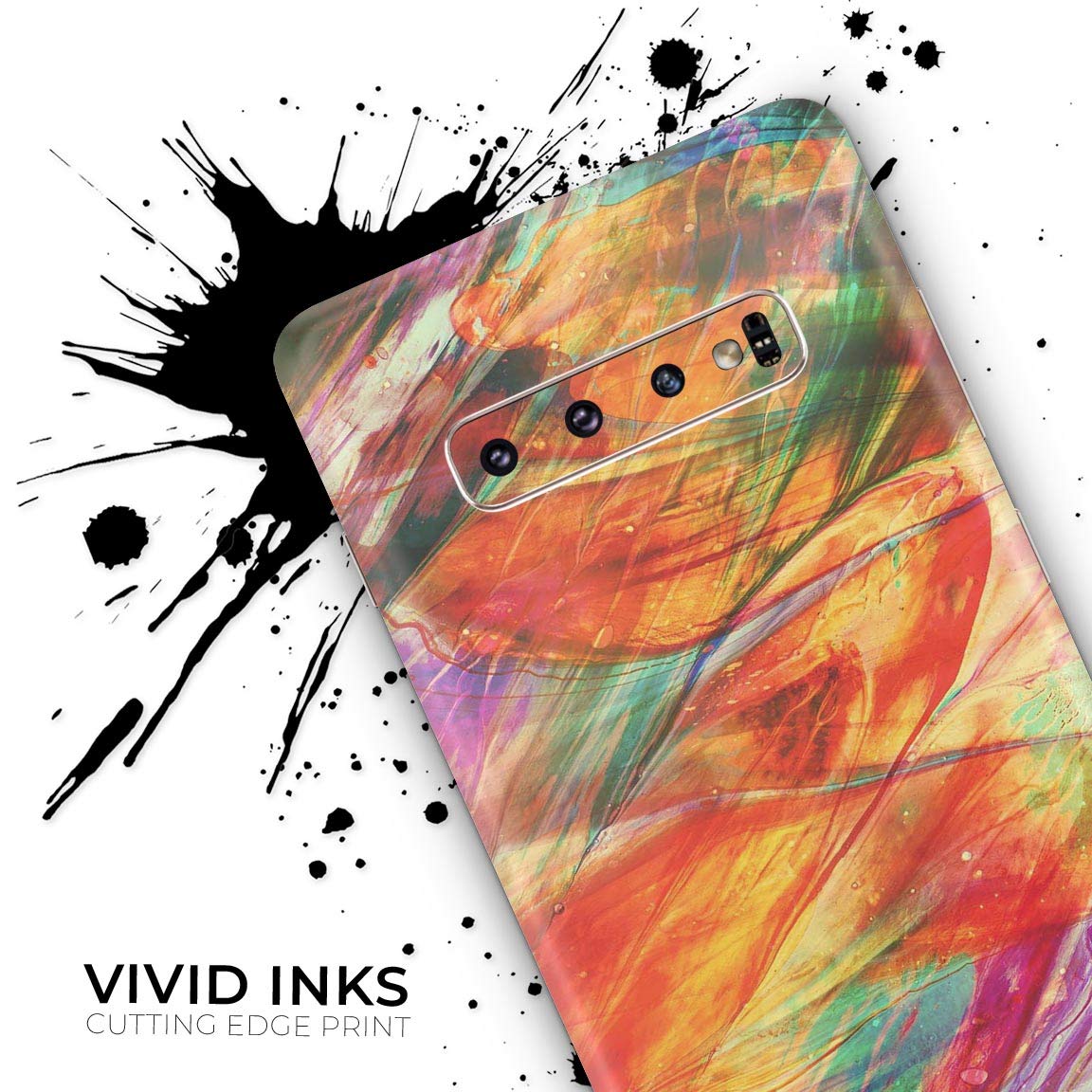 DesignSkinz Liquid Abstract Paint Remix V72 Protective Vinyl Decal Wrap Skin Cover Compatible with The Samsung Galaxy S20 (Screen Trim & Back Glass Skin)