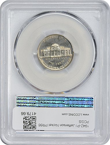 1942 Jefferson Nickel, Type 1, PR66, PCGS