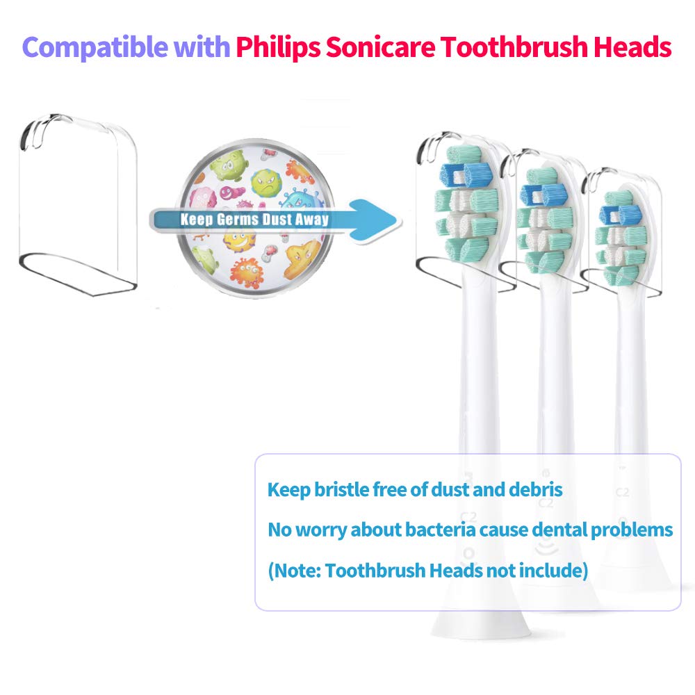 12Pcs PICEROSE Reusable Toothbrush Head Covers Compatible with Philips Sonicare Electric Toothbrush Heads for Healthy Brushing and Storage in Home and Travel