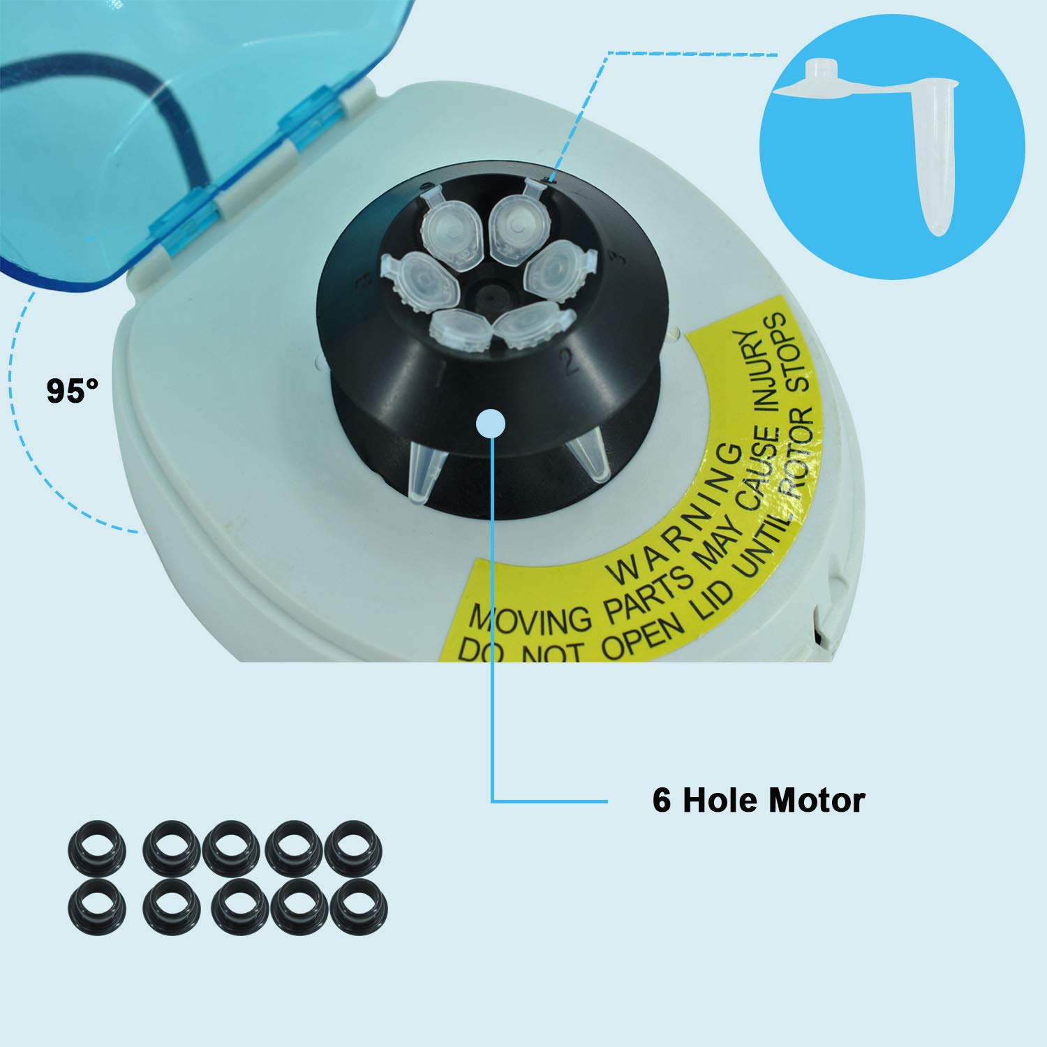 𝟐𝟎𝟐𝟑 𝐔𝐩𝐠𝐫𝐚𝐝𝐞𝐝 Mini Lab Centrifuges Machine, 𝟒𝟎𝟎𝟎𝐫𝐩𝐦 Mini Portable Desktop Centrifuge Laboratory, 2 Rotors for 2ml/1.5ml/0.5ml/0.2ml Centrifuge Tubes - 110v