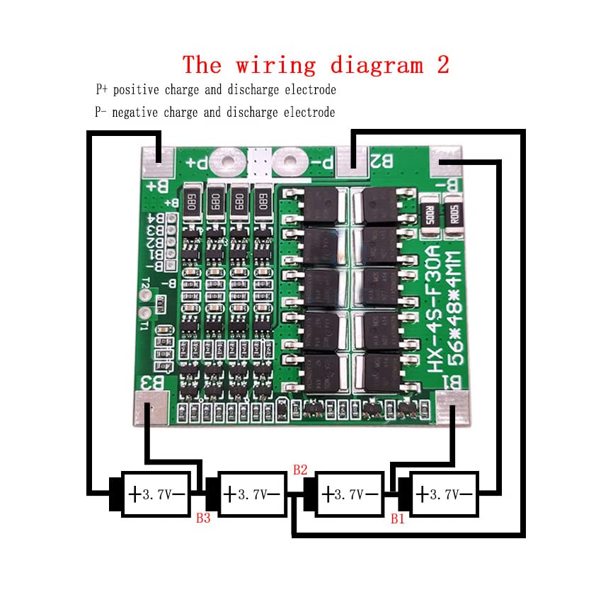 HiLetgo 14.8V 4S 30A 18650 Li-ion Lithium Battery BMS PCB Integrated Circuits Protection Board Cell Balance