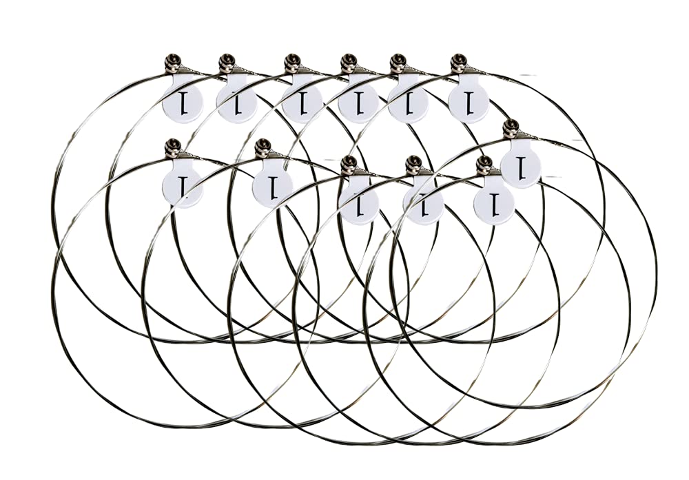 12-Pack .009 Gauge High E String Single Electric Guitar Strings Individually Wrapped 9 Gauge Pack of 12