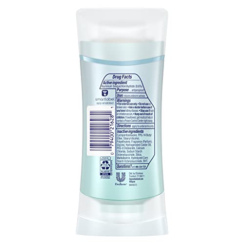 Degree Antiperspirant for Women Protects from Deodorant Stains Pure Clean Deodorant for Women 2.6 oz, Pack of 4