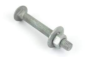 5/8"-11 x 12 Hot Dipped Galvanized Carriage Bolt w/Nuts & Flat Washers, Grade A, 6" of Thread, Quantity 25 - by Fastener Depot, LLC