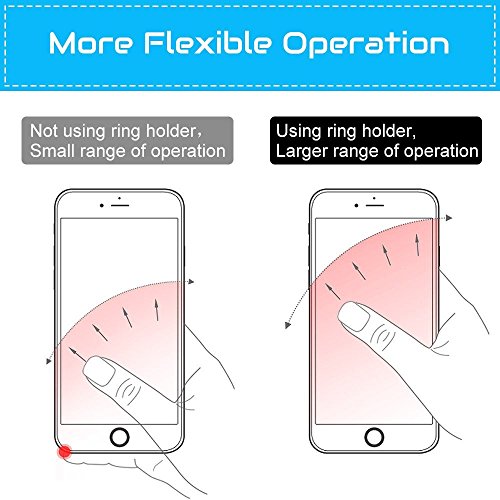 360 Rotation Cell Phone Ring Holder Stand,Finger Ring Grip with Car Mount Hooks for Smartphones and Tablets-Blooming Mandala Blue Large Scale