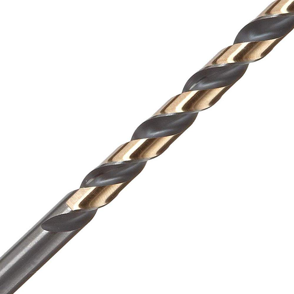 12 PCS, 7/64", Black and Gold Coated Twist Drill Bits, Pack in Plastic Bag