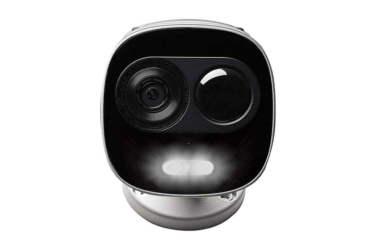 Lorex LNB8105X 4K Ultra HD Active Deterrence IP Security Bullet Camera, 2.8mm, 130ft Night Vision, CNV, Audio, Works with LNR600X,LNR6100X,N841,N861B,N862B,N842, White (Renewed)