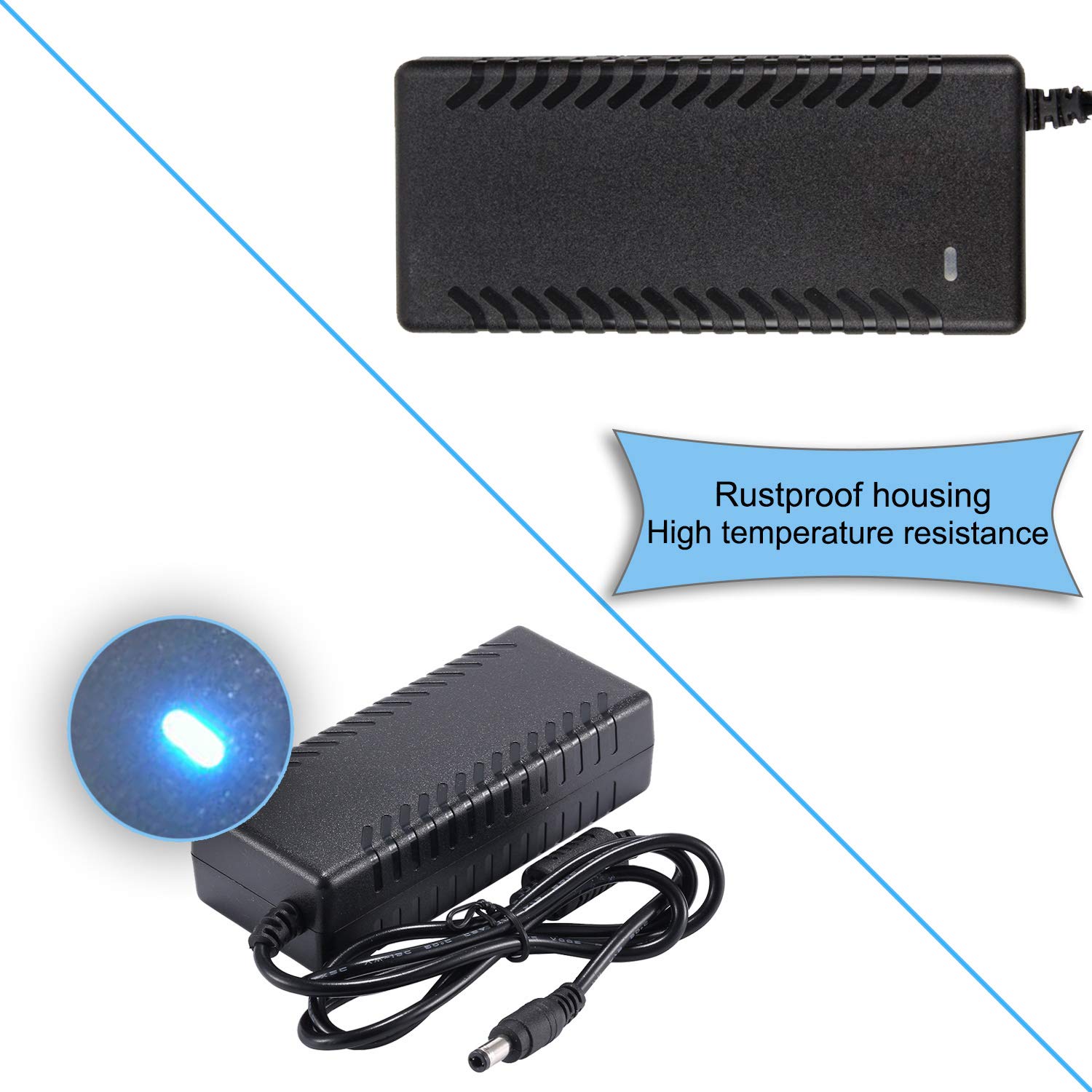 12V 3A Power Supply, COOLM AC 100-240v to DC 12V 3A Power Adapter 36W Charger Led Driver 12V3A for LED Strip Light CCTV Camera