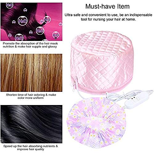 110V Hair Care Hat,Hair SPA Cap,Electric Hair Cap Thermal Cap For Hair Spa Home,Nourishing Care Hat with 3 Mode Temperature Control
