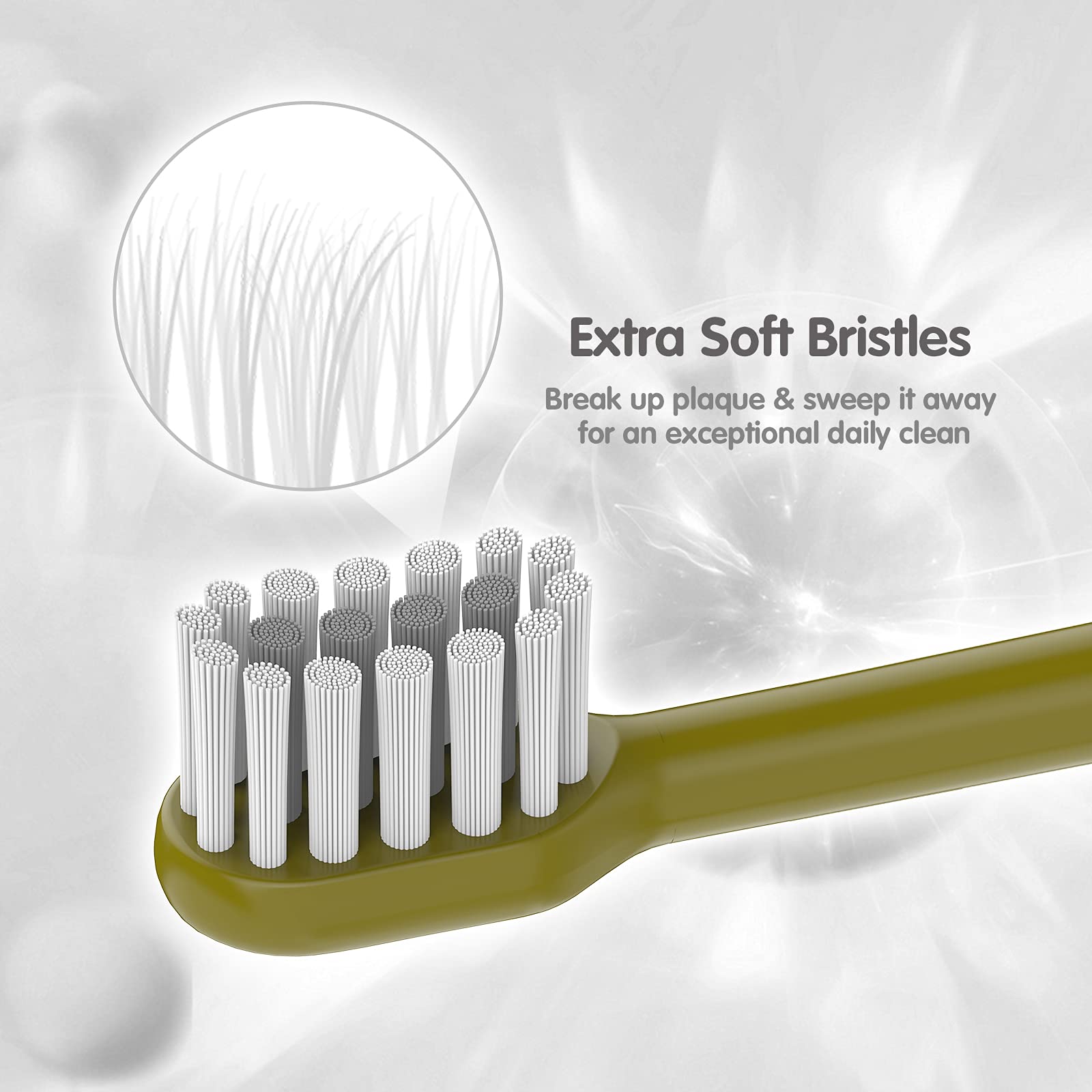 3pcs Replacement Brush Heads for Hyslor Electric Toothbrush Sonic Clean 1000/2000, Air Clean 1, Romenic T10X, H20S,Regular Size, Black