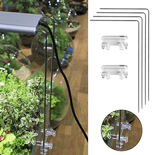 DENPETEC Lighting Holder for Fish Tank Aquarium Light Stand Kit Aquarium Stand for Aquatic High LED Light Lamp Aquarium Light Holder Bracket Support Aquarium Lighting Holder