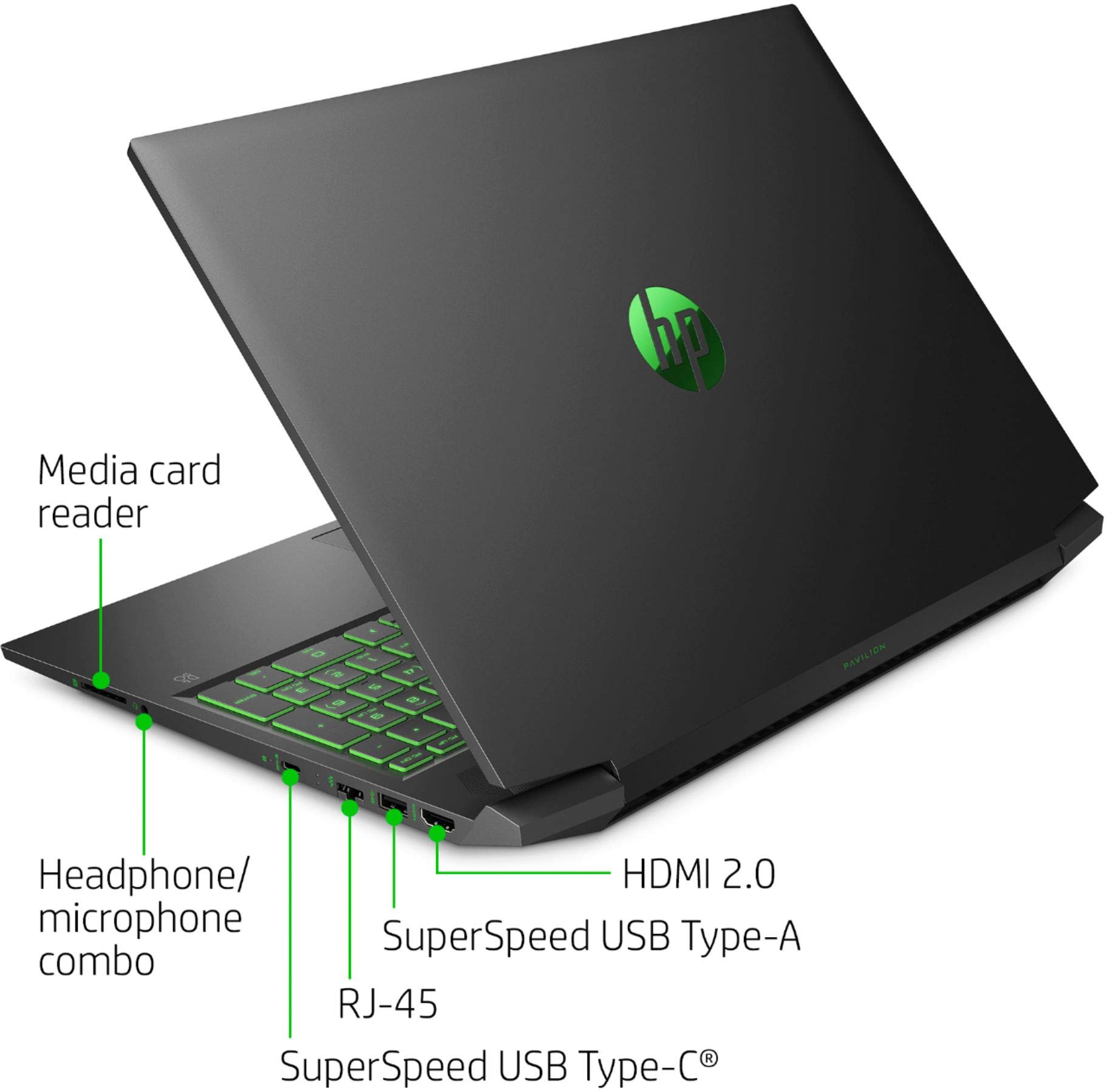 2020 HP Pavilion 16.1 FHD 144Hz IPS Gaming Laptop | 10th Gen Intel Core i7-10750H | 32GB RAM | 1TB SSD | NVIDIA 1650Ti | Backlit Keyboard | Windows 10 Home, Black