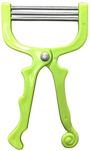 Facial Hair Remover Tool Face Beauty 3 Spring Threading Stick Applicator Spatula Removal Epilator Safety Without Injury (Light Green)