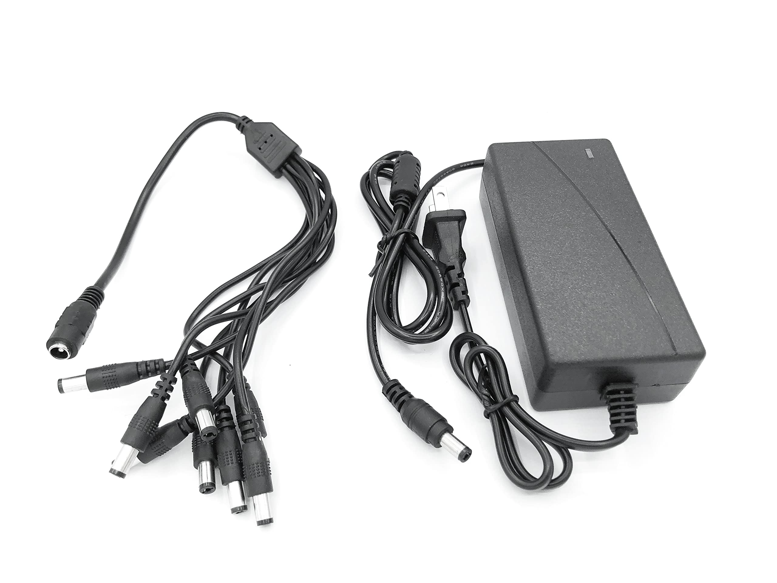 12V 5A Power Supply for CCTV Security Camera DVR Swann Lorex Defender 8 Split CG(Adapter with 8ways Cable)