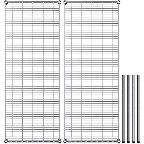 24" x 60" NSF Chrome 2 Shelf Kit with 27" Posts. . Wire Shelving Unit Wire Rack Wire Shelves Pantry Shelf Kitchen Shelves Storage Shelving Metal Storage Shelves Pantry Shelving