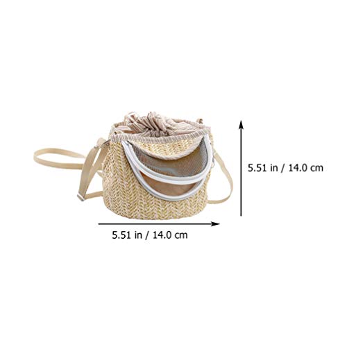 Balacoo Hamster Carrier Bag Small Animal Portable Outgoing Bag Pouch for Sugar Glider Hamster Squirrel Small Animals,Light Coffee,S1151HQ159N1UTG1,14X14CM