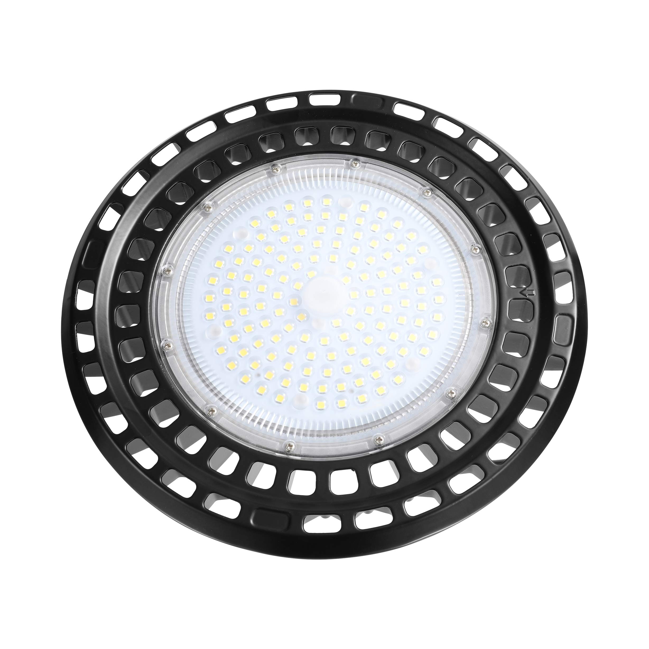 100W UFO LED High Bay Light 6500K Daylight LED Warehouse Light, IP65 100 Watt LED UFO Light Fixture